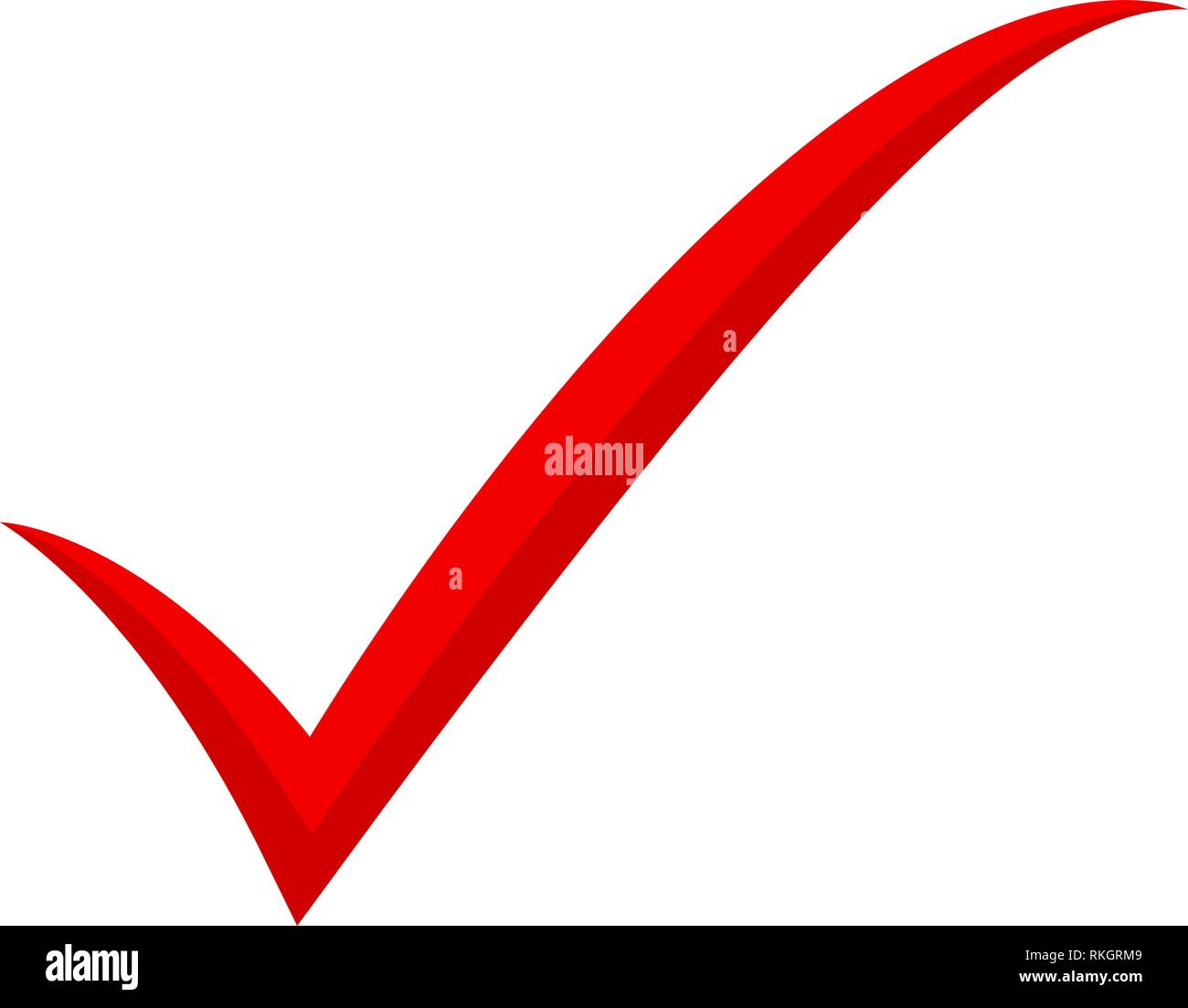 Red check mark icon. Tick symbol, tick icon vector illustration eps10 ...