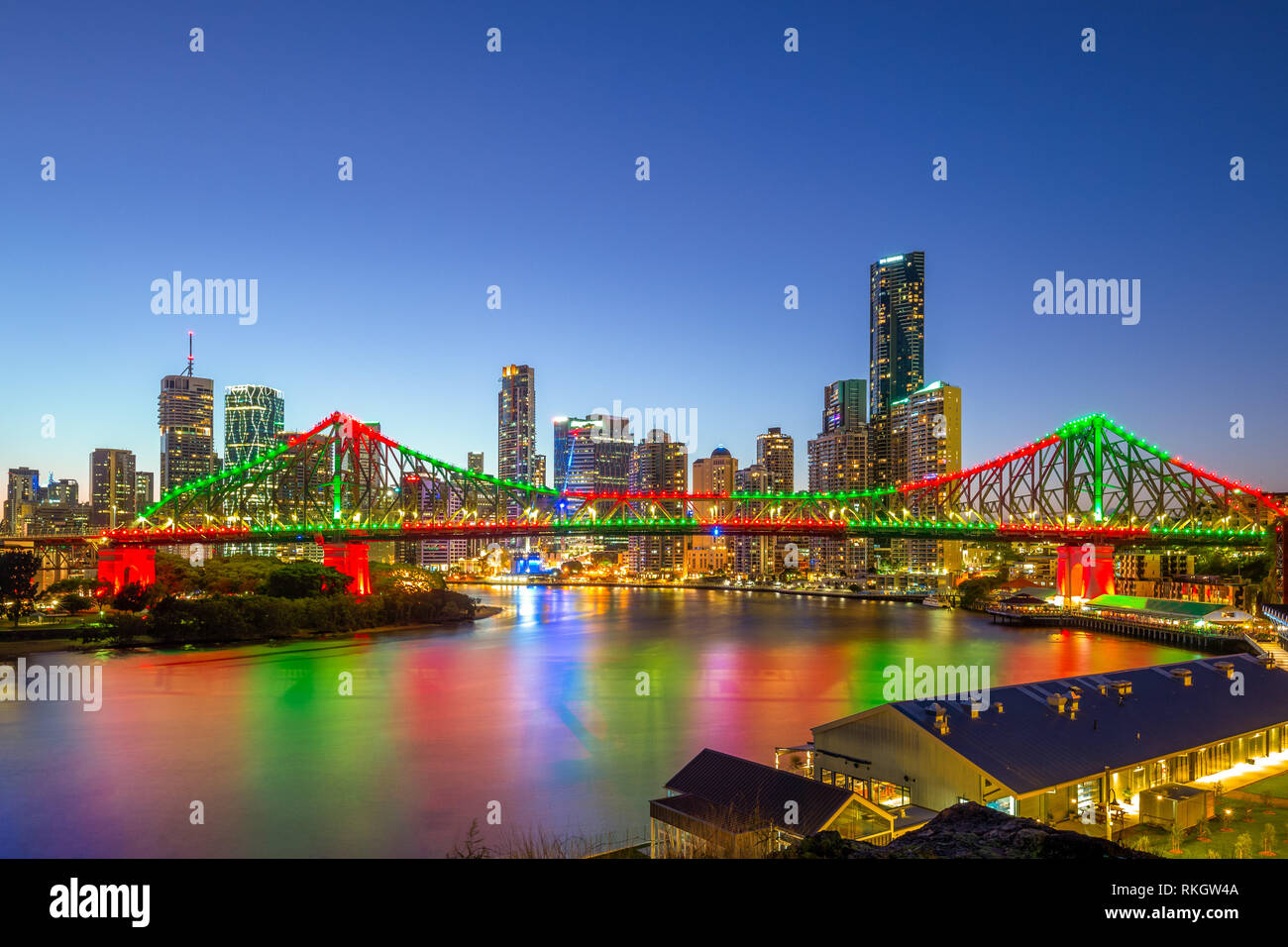 Brisbane city night hi-res stock photography and images - Alamy