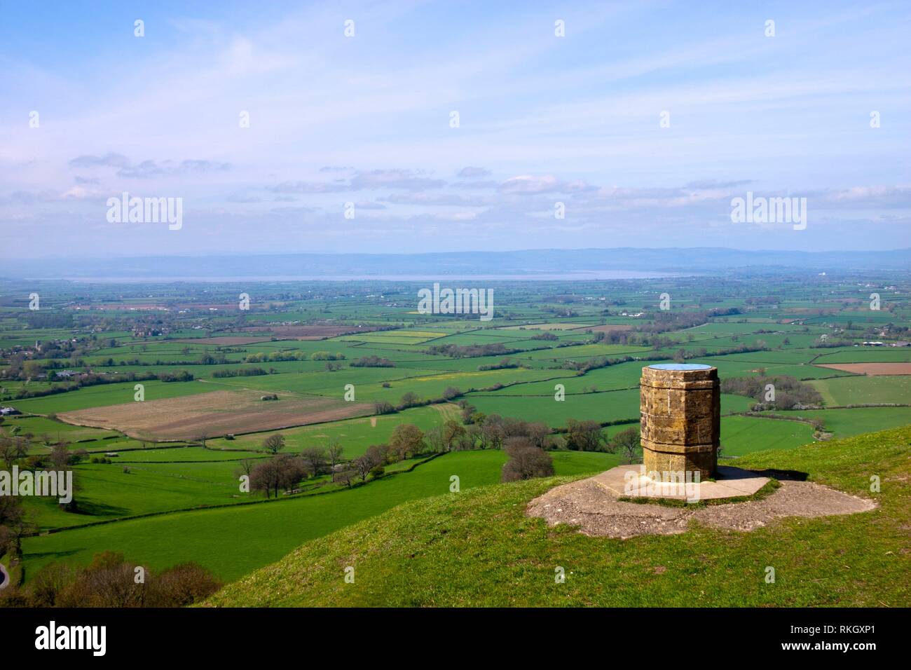 Coaley Peak viewpoint view from the edge of the Cotswold escarpment ...