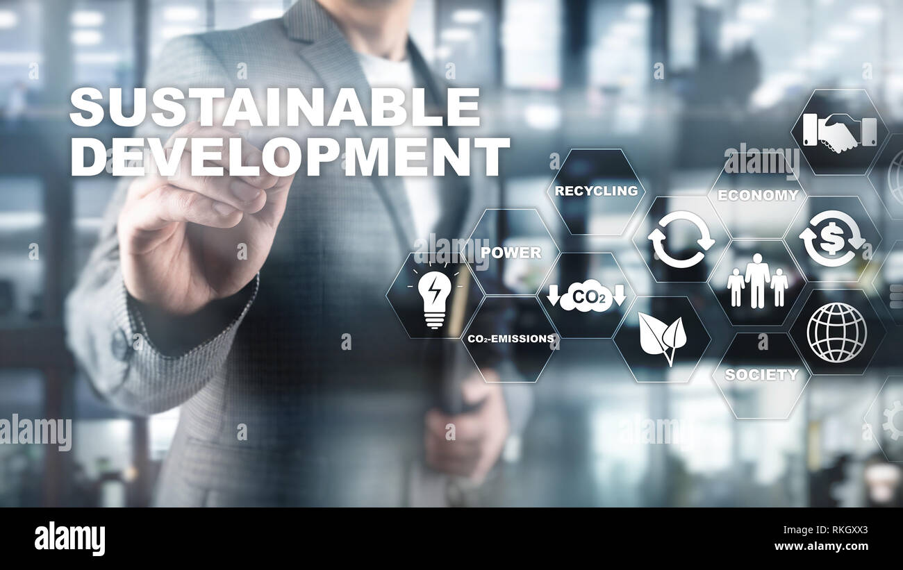 Sustainable development, ecology and environment protection concept ...