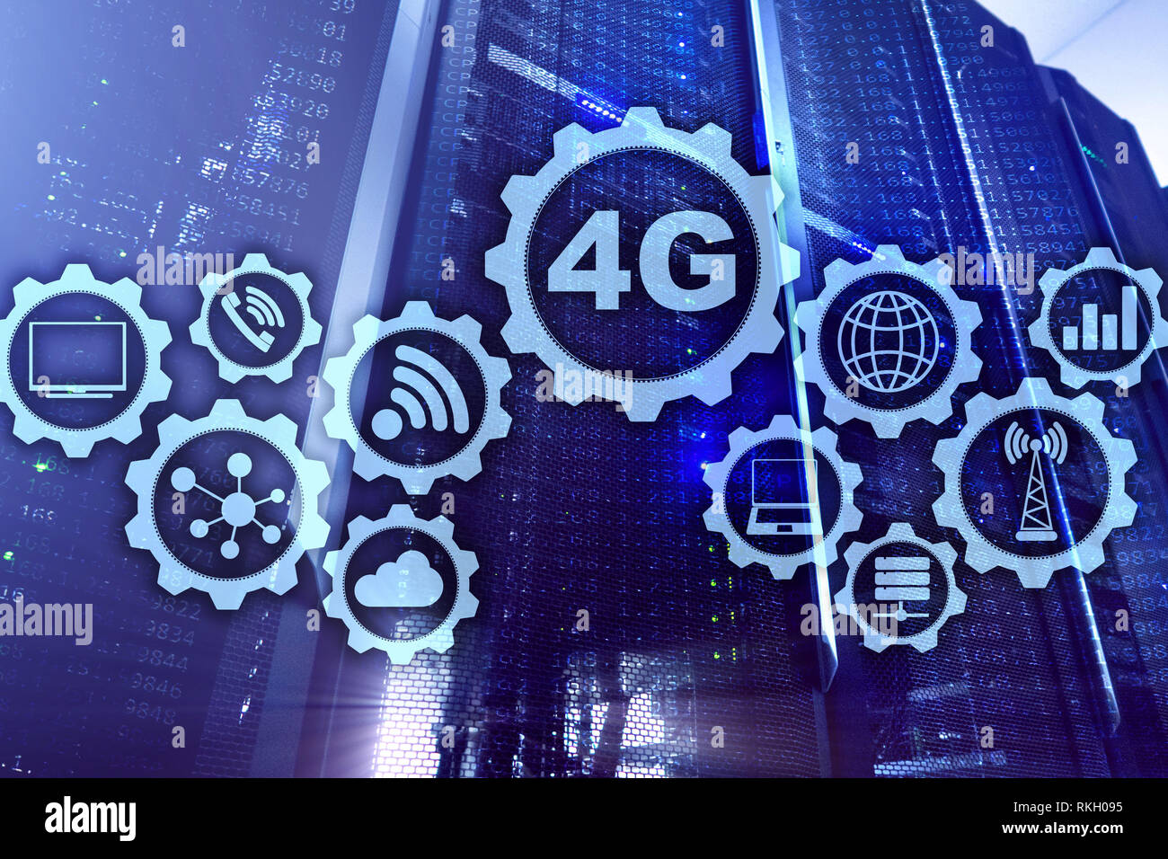 Mobile telecommunication cellular high speed data connection concept ...