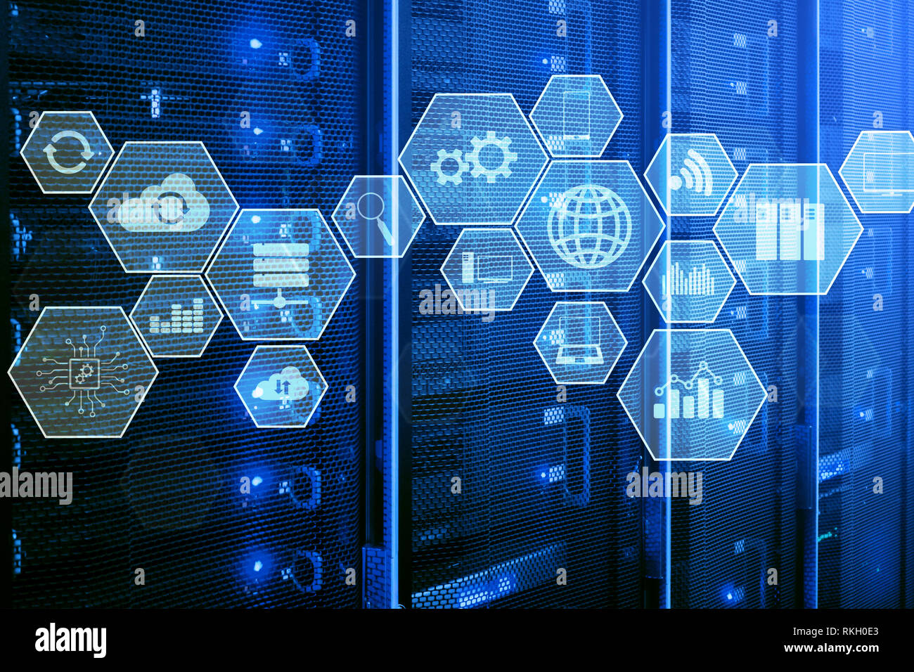 Technology infrastructure cloud technology and communication. S Stock ...