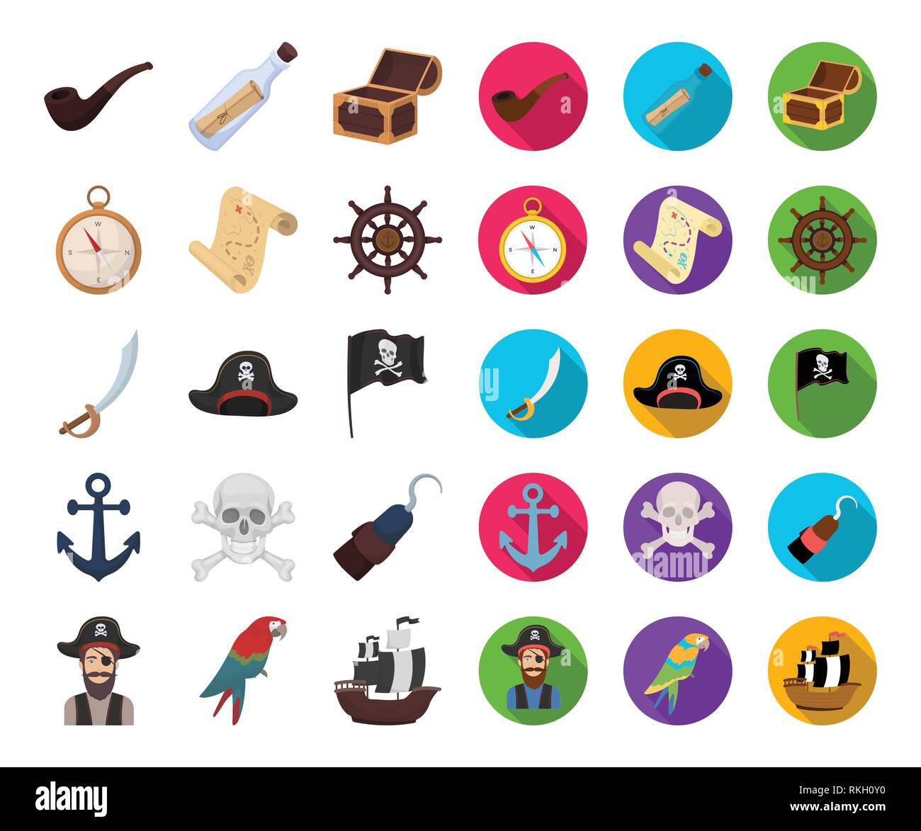 adventure,anchor,art,attributes,bottle,cartoon,flat,chest,collection ...
