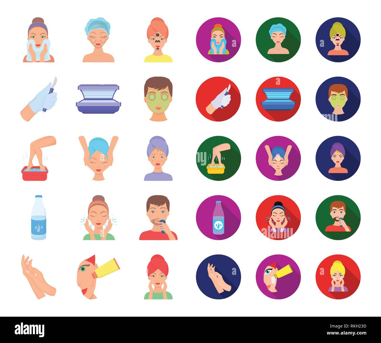 Woman face tanning Stock Vector Images - Alamy