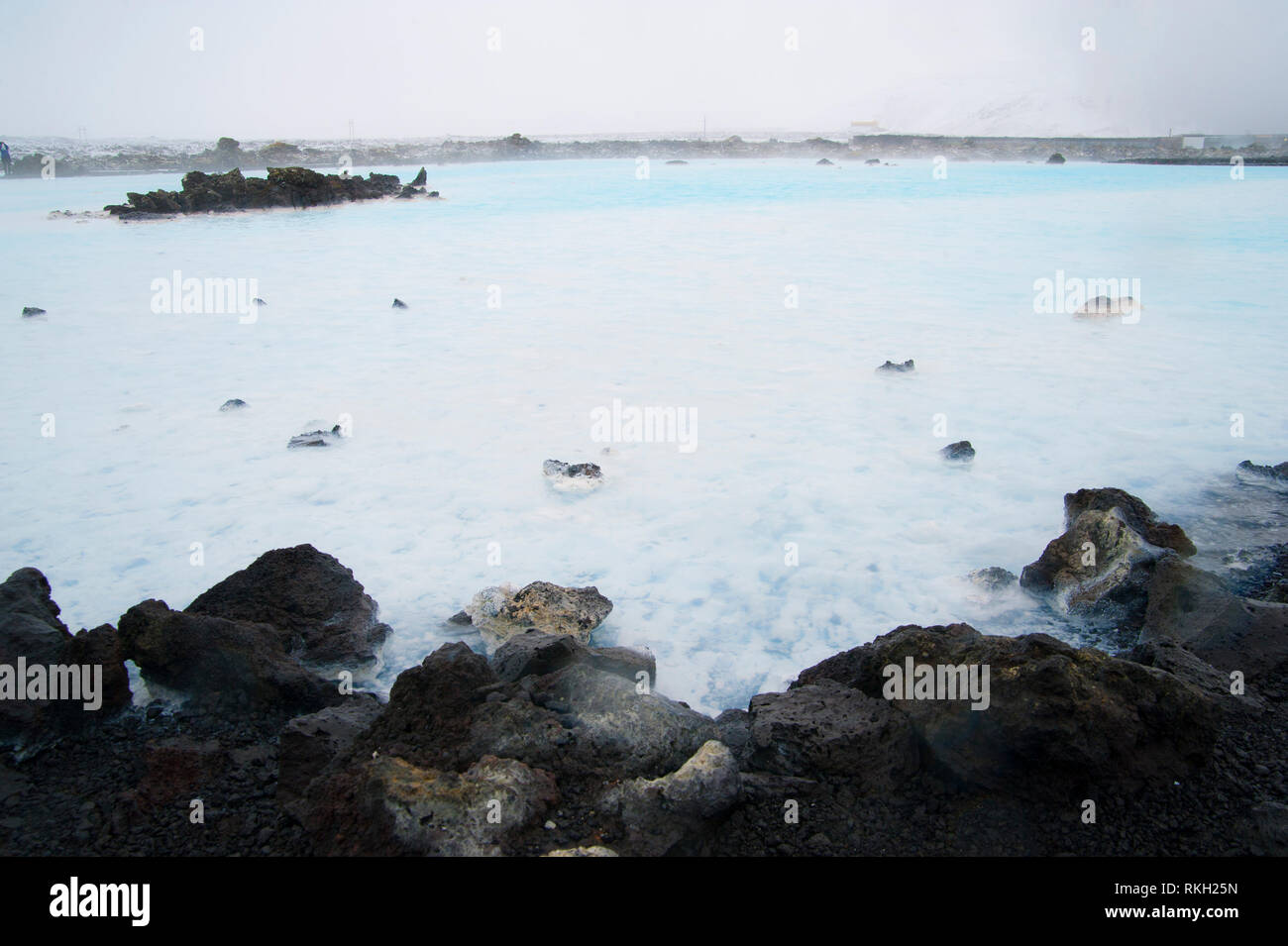 ICELAND: Tourist attraction Blue Lagoon, a hot geothermal swimming pool ...