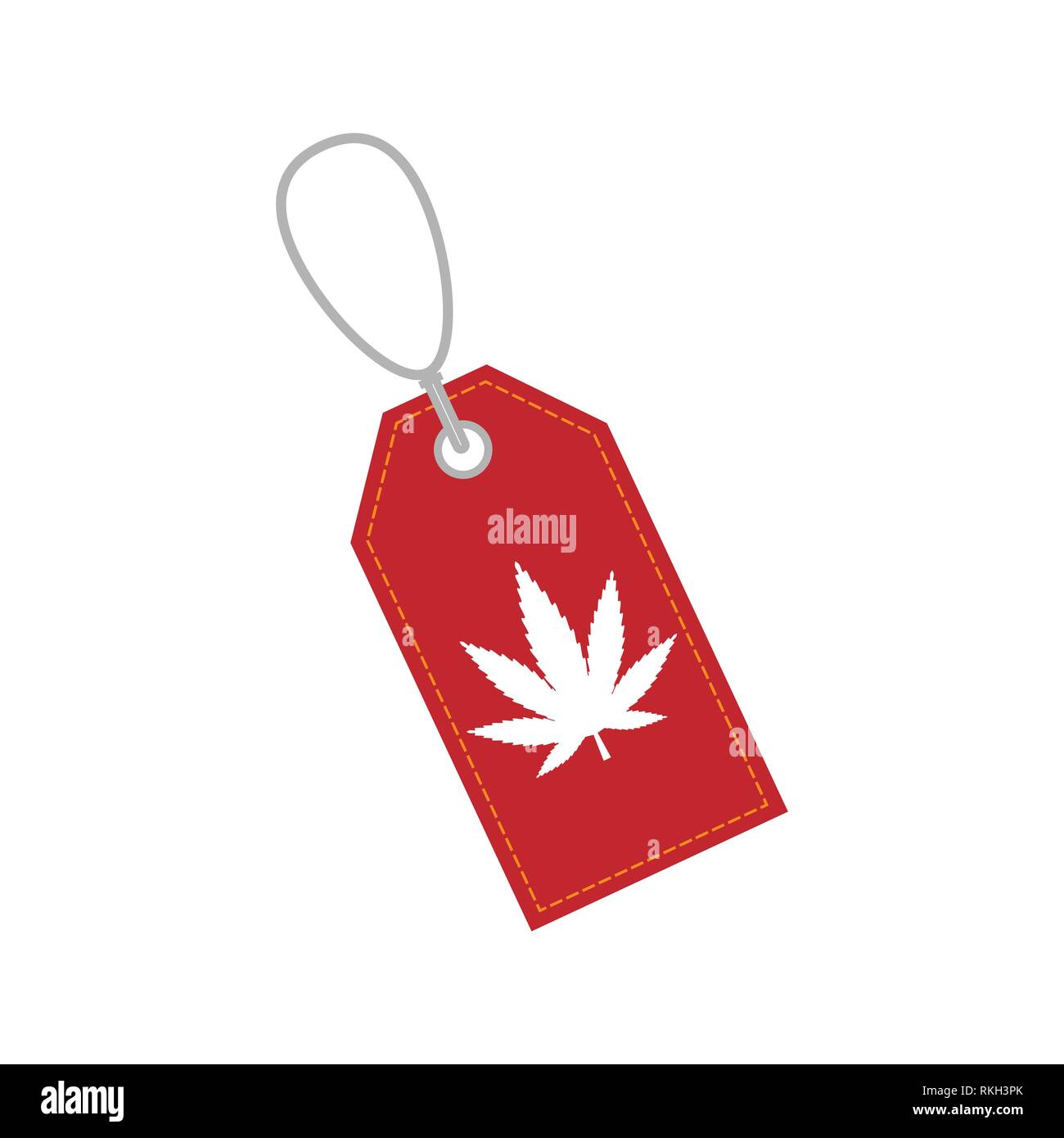 Vector illustration, flat design. Cannabis, marijuana leaf icon ...