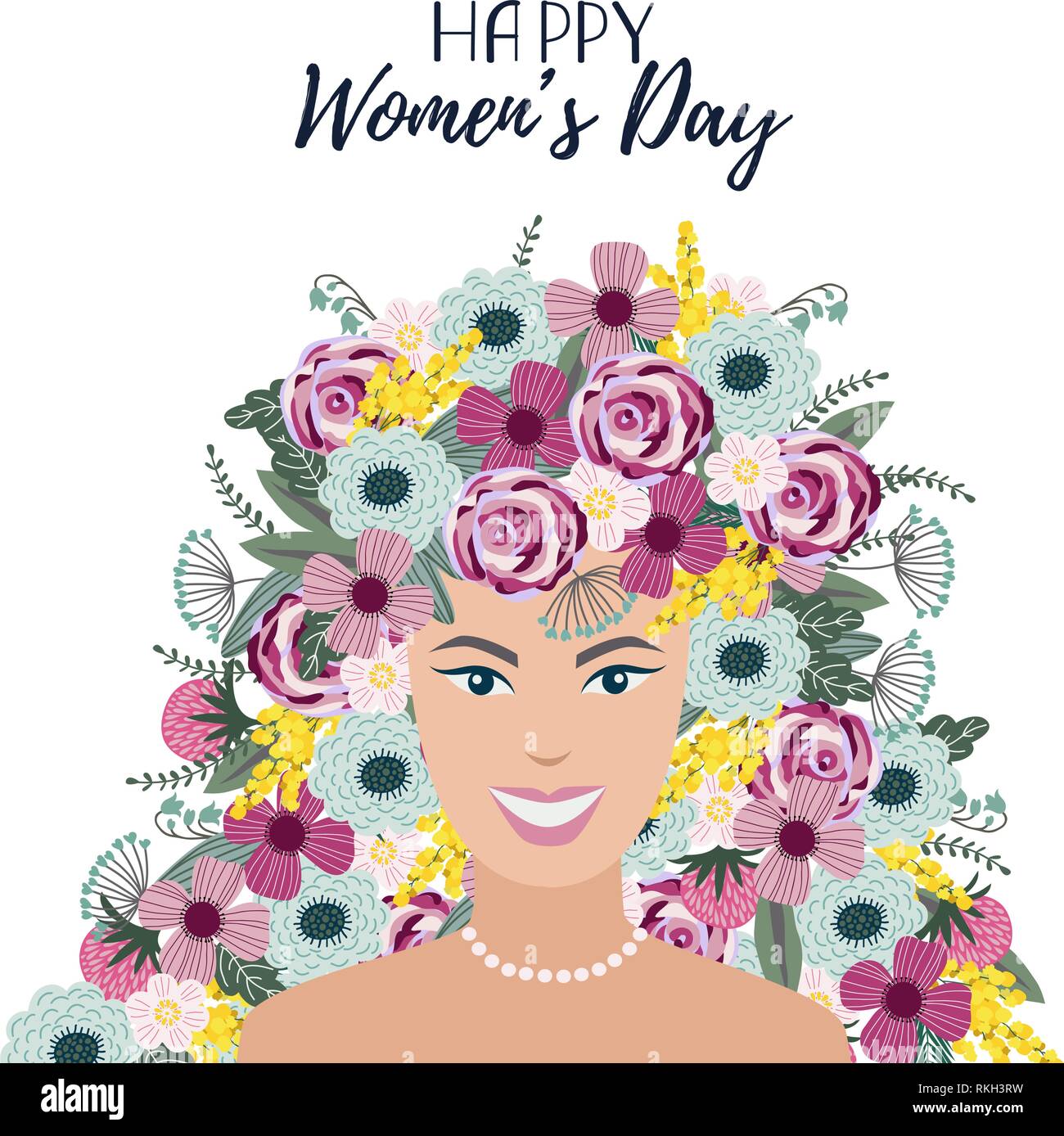 Vector illustration three cartoon women hi-res stock photography and ...