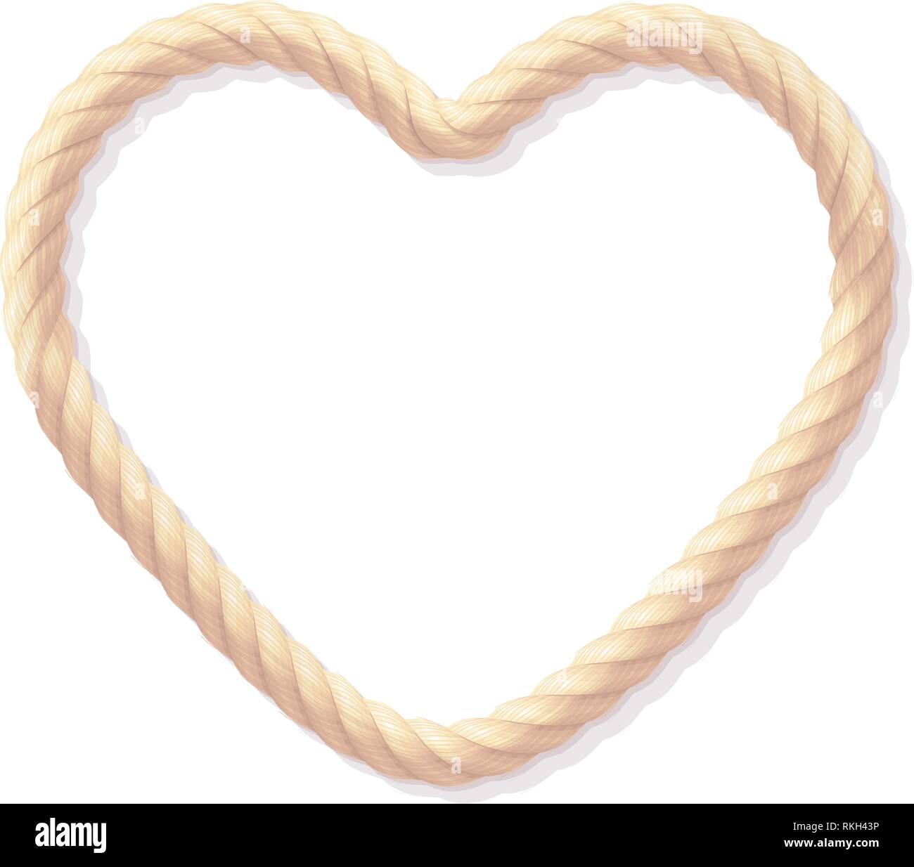 vector rope frame. Vintage realistic twisted cord Stock Vector Image ...