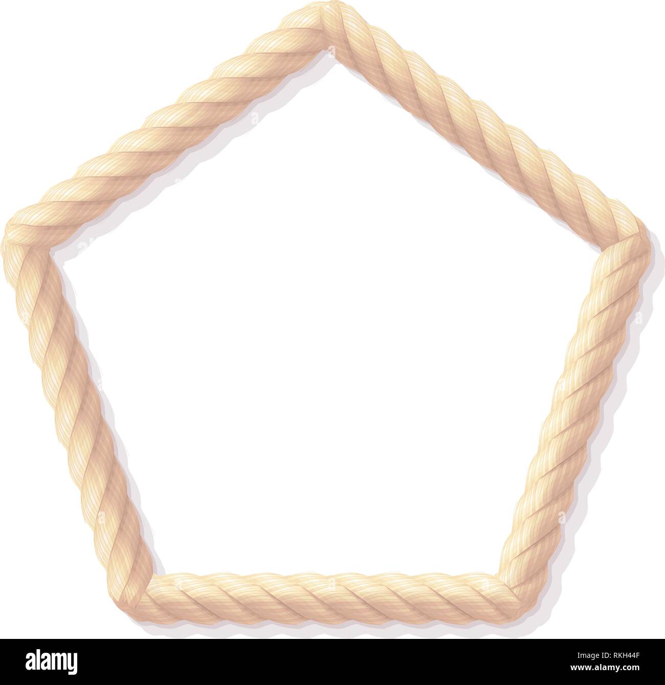 vector rope frame. Vintage realistic twisted cord Stock Vector Image ...