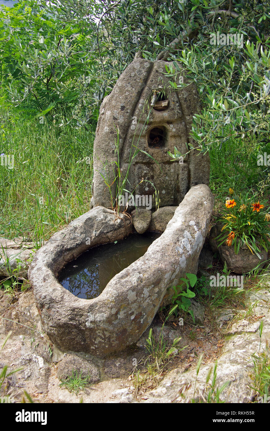 Aggius, Sardinia, Italy. The megalitic fountain Stock Photo - Alamy