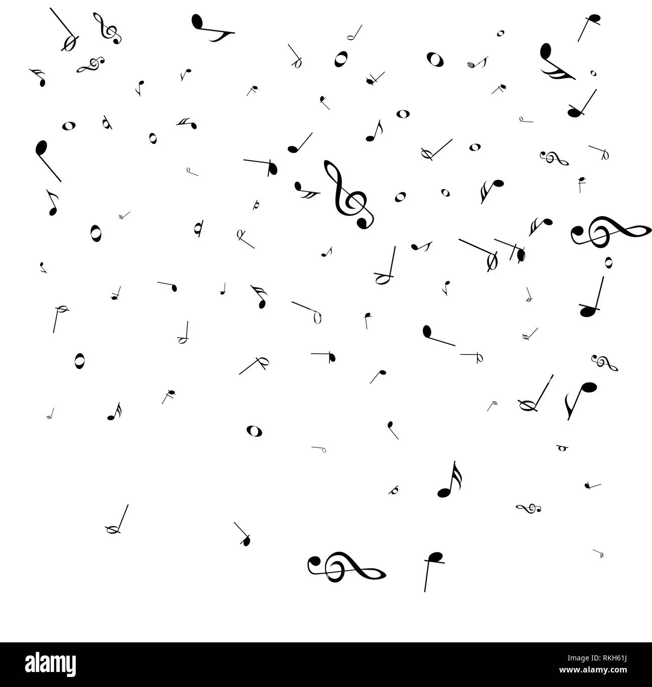 Music notes border musical background Stock Vector Images - Alamy