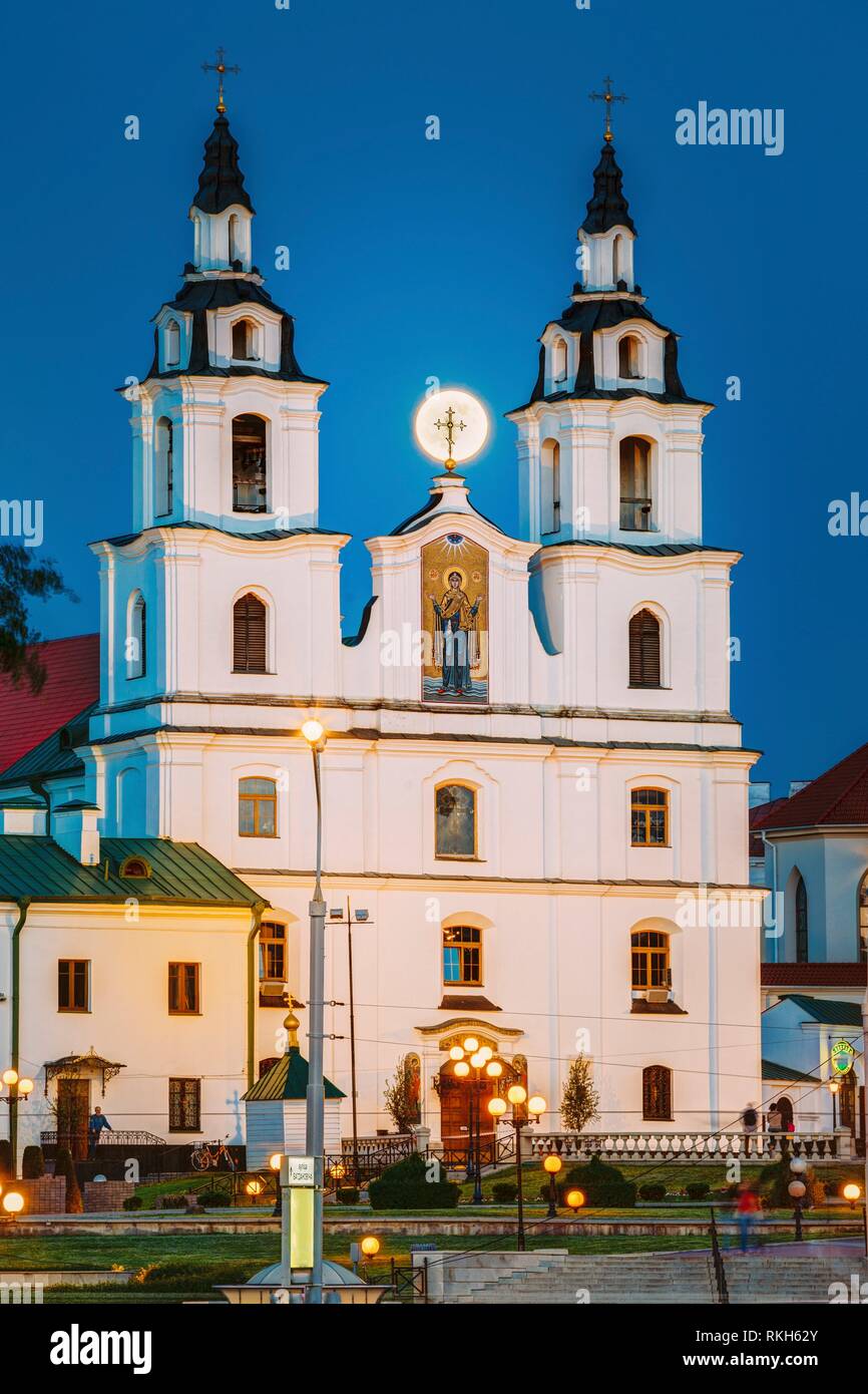 Moon Over Church Tower High Resolution Stock Photography and Images - Alamy