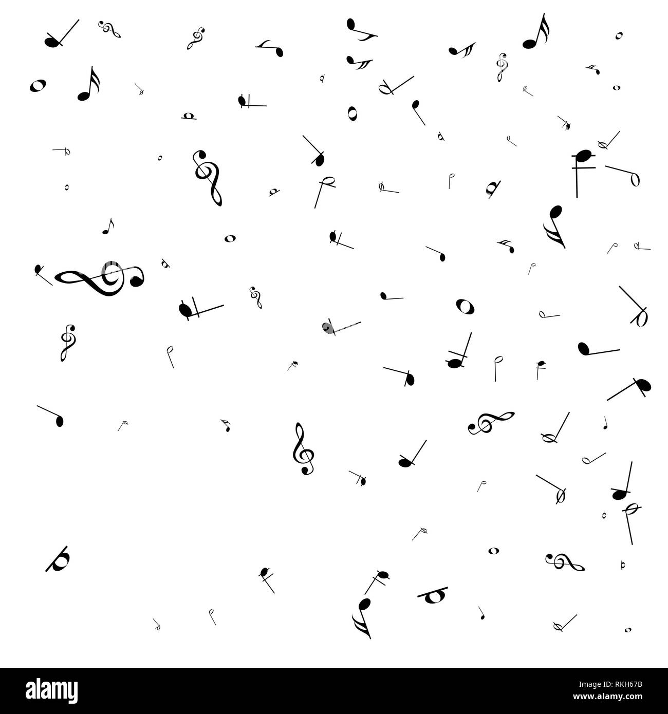 Musical notation doodle Black and White Stock Photos & Images - Alamy