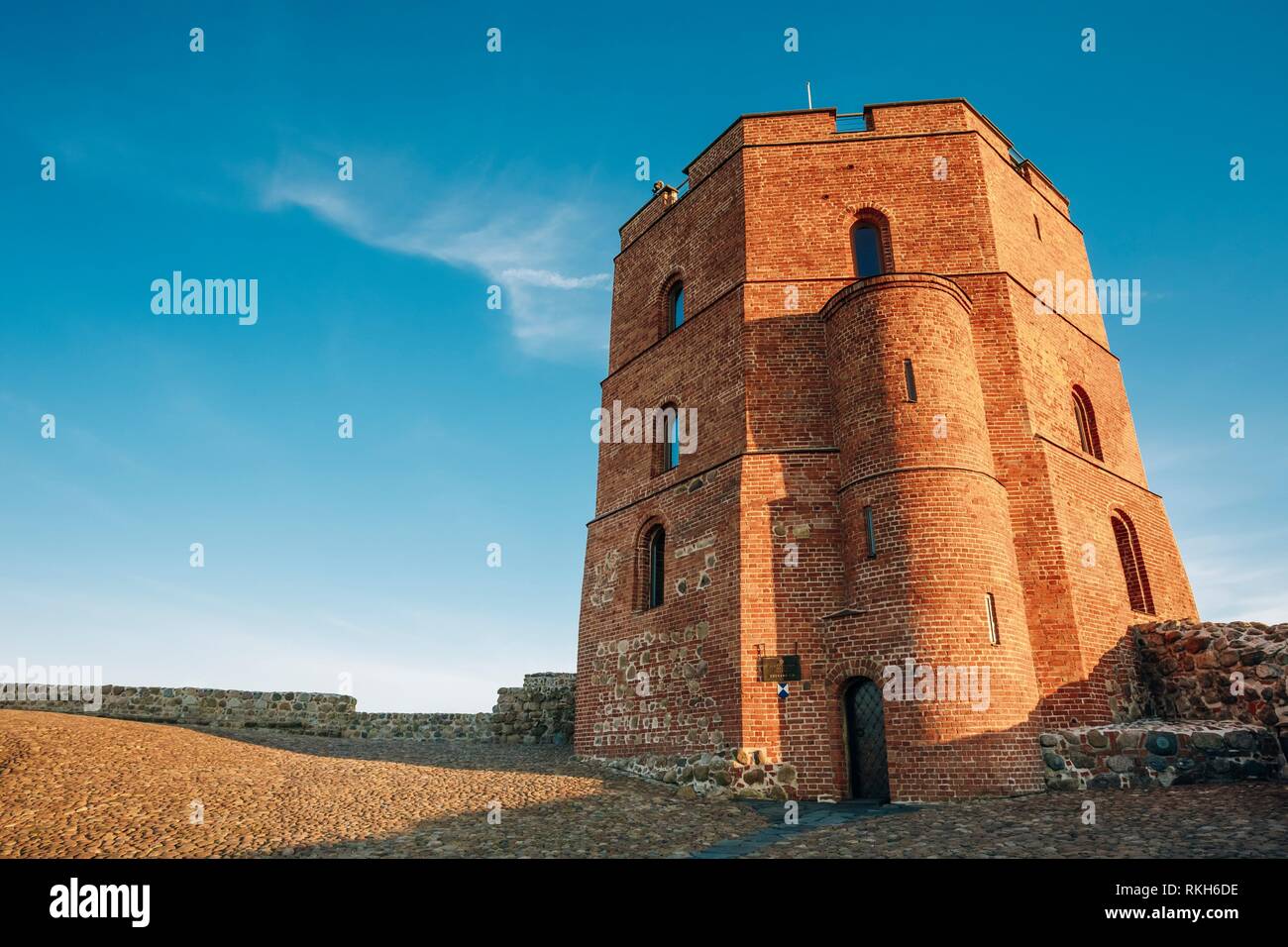 Tower Of Gediminas (Gedimino) In Vilnius, Lithuania. Historic Symbol Of ...