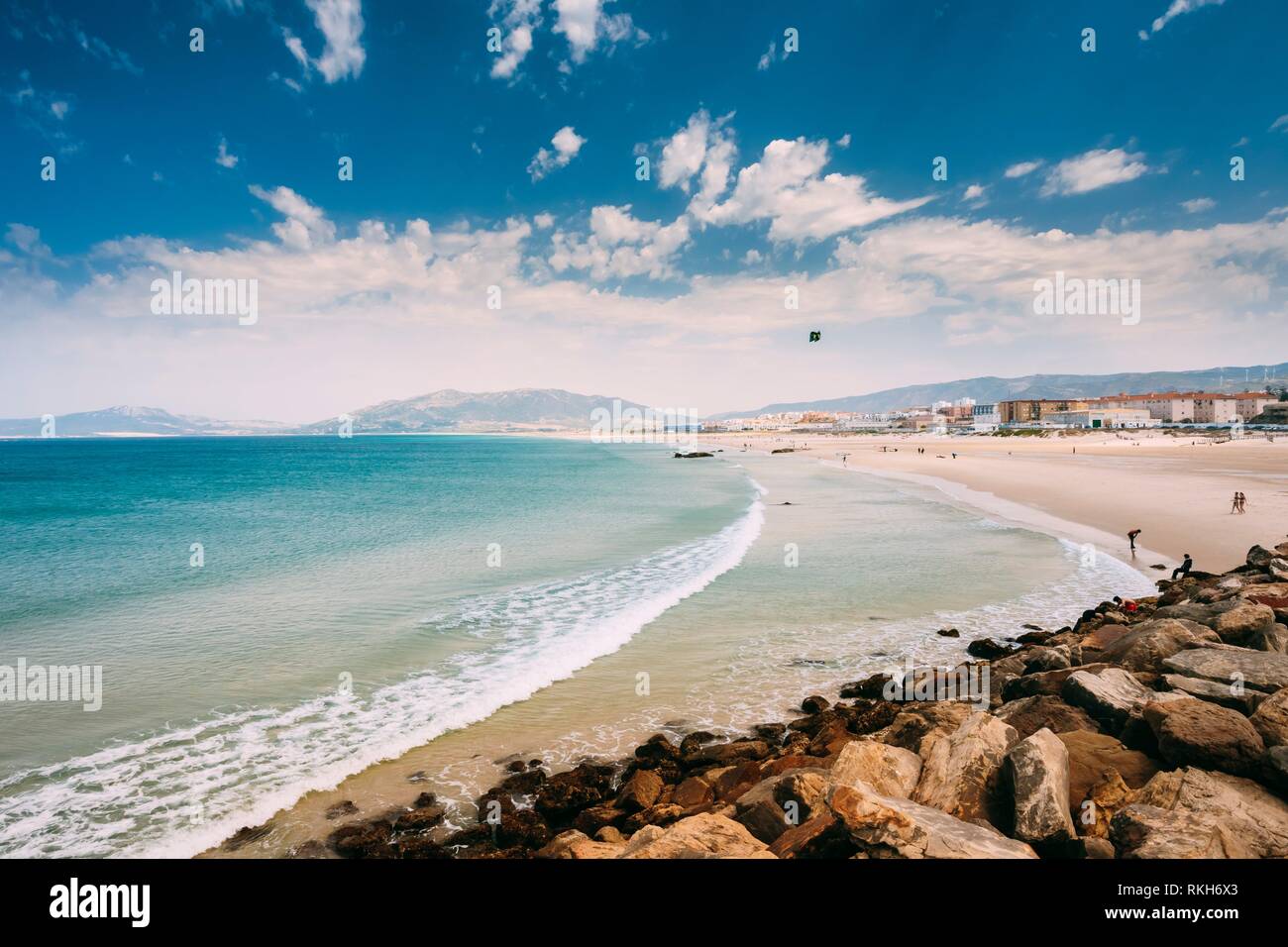 Coast near resort town of Tarifa, Andalusia, Spain Stock Photo - Alamy