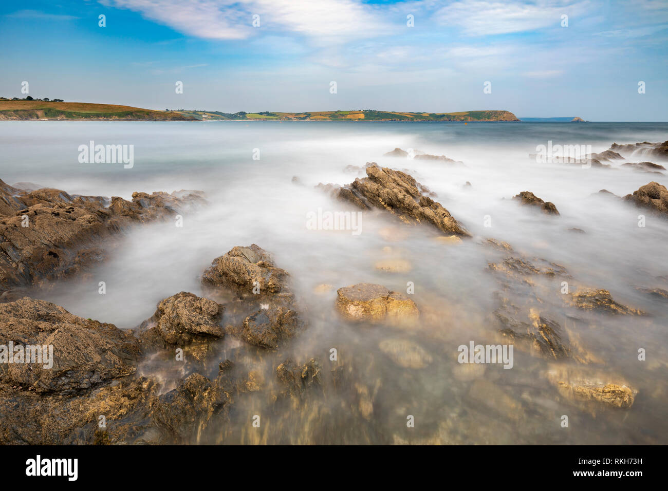 Gerrans Bay captured from Portscatho Stock Photo - Alamy