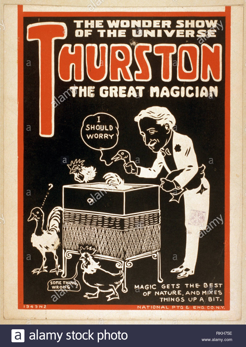 Thurston the Great Magician, vintage publicity poster from early 1900s ...
