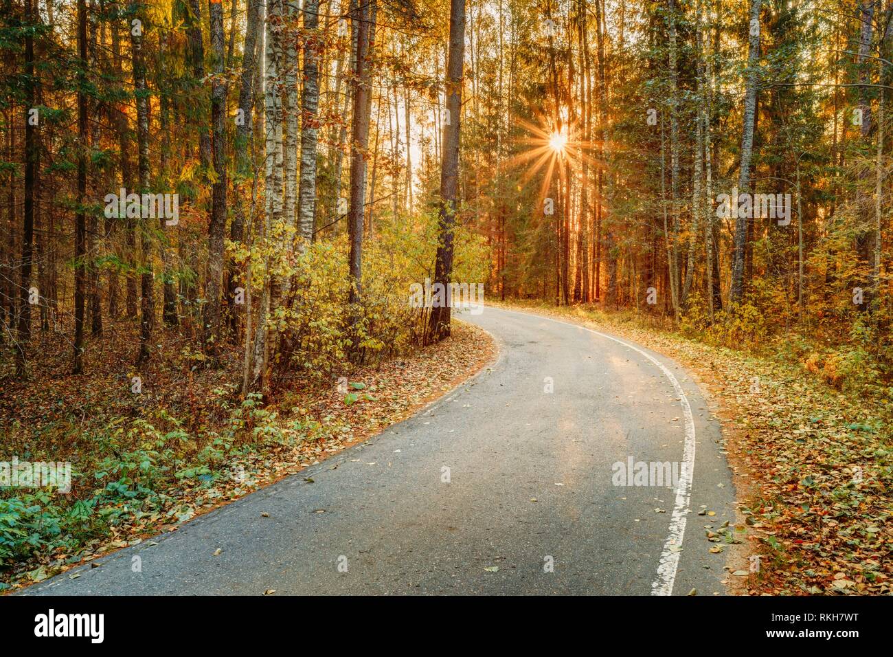 Winding asphalt road hi-res stock photography and images - Alamy