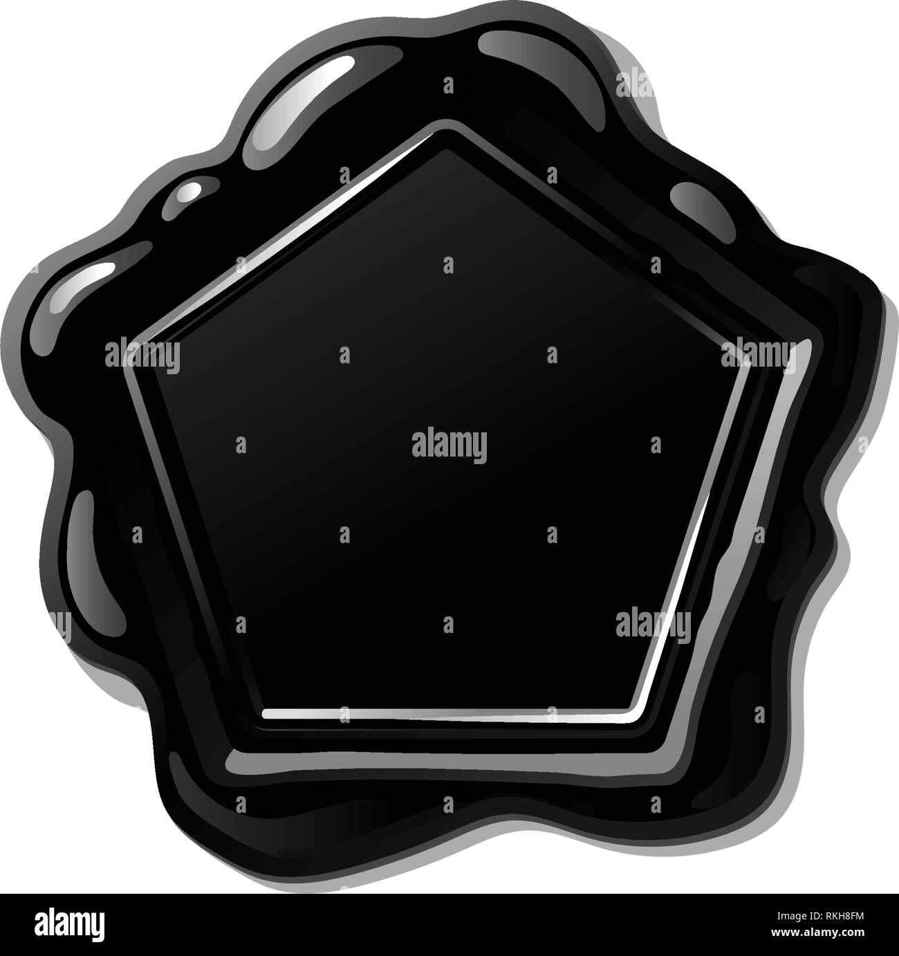 vector vintage isolated wax seal stamp shape Stock Vector Image & Art ...