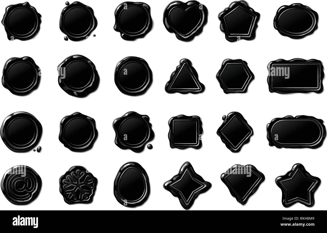 Wax seal stamps Stock Vector Images - Alamy