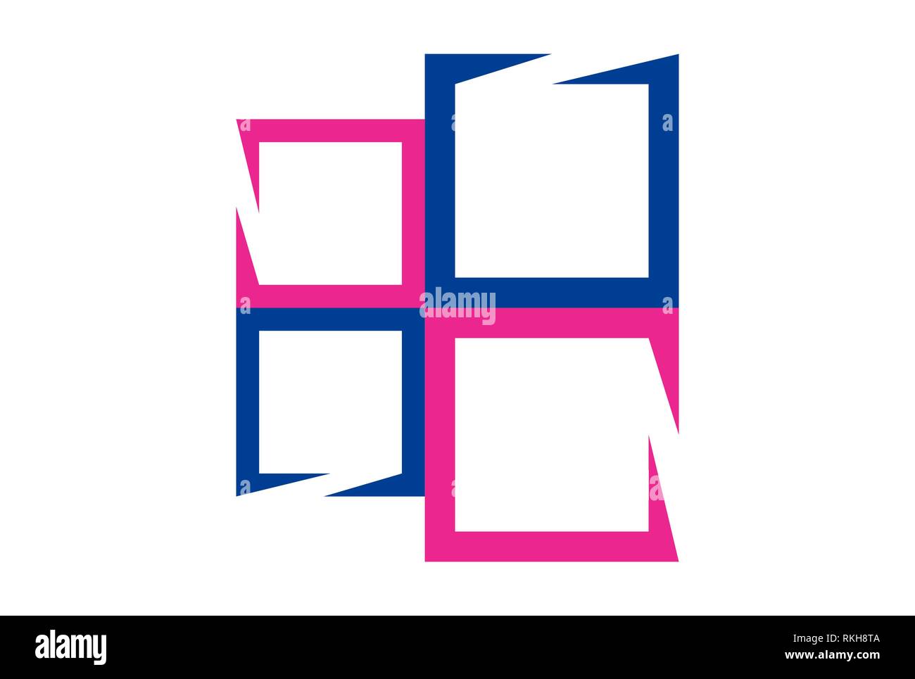abstract window logo concept icon vector concept flat design Stock ...