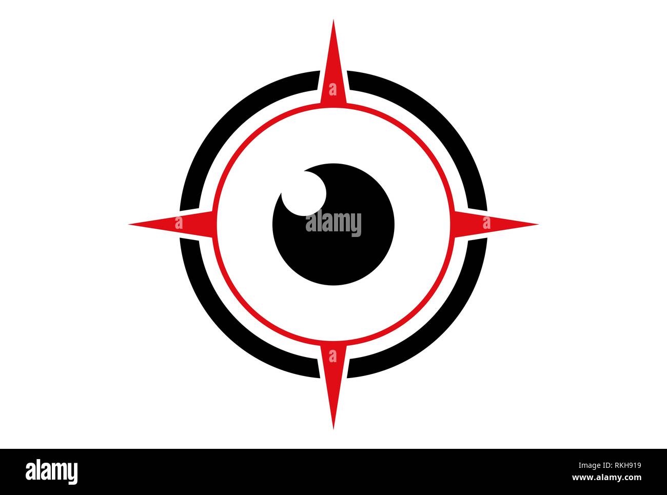 compass eye abstract vision logo icon vector concept flat design Stock ...