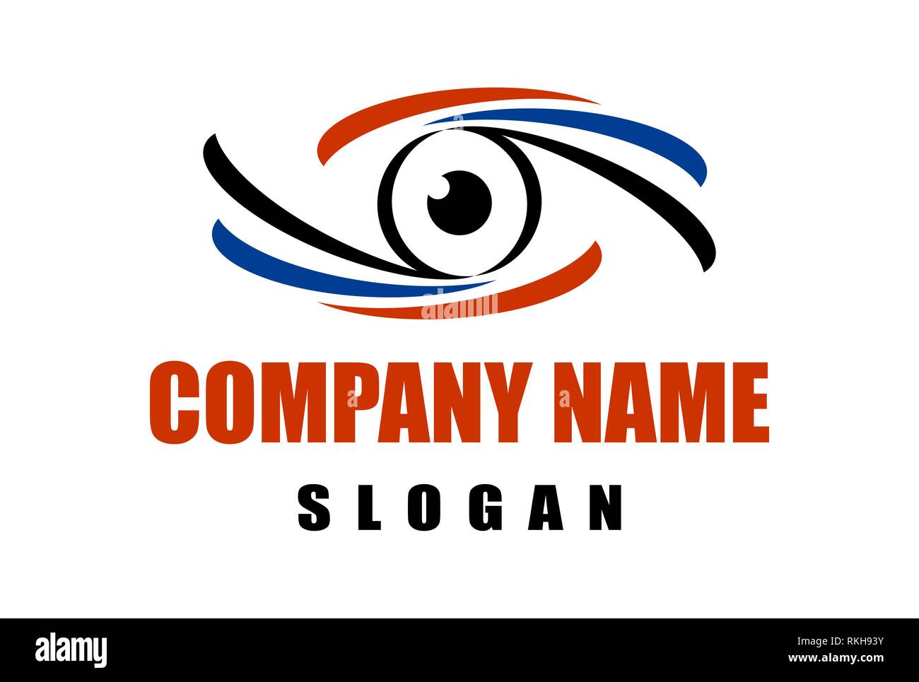 eye vision abstract logo icon vector concept flat design Stock Photo ...