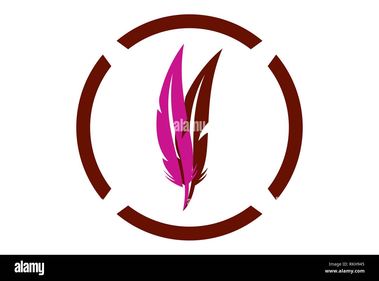 feather abstract logo icon vector vector concept flat design Stock ...