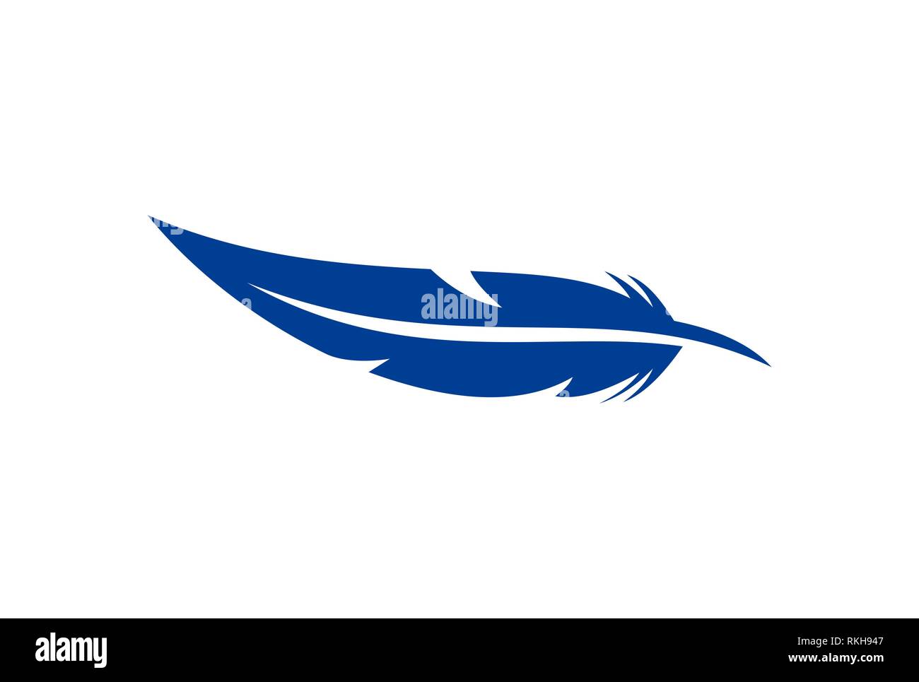 Feather writing logo template hi-res stock photography and images - Alamy