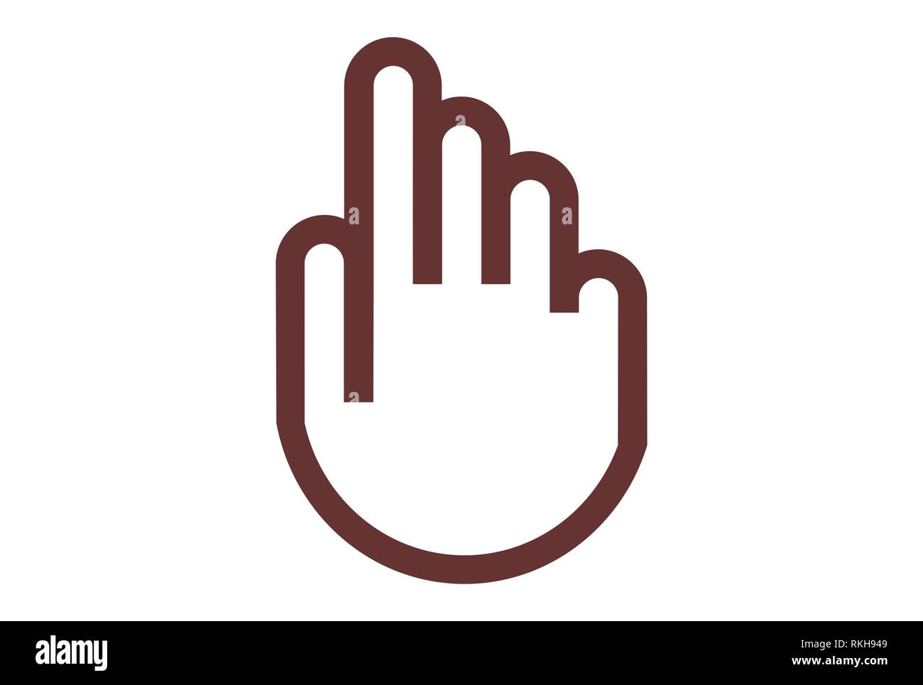 finger hand logo concept icon vector concept flat design Stock Photo ...