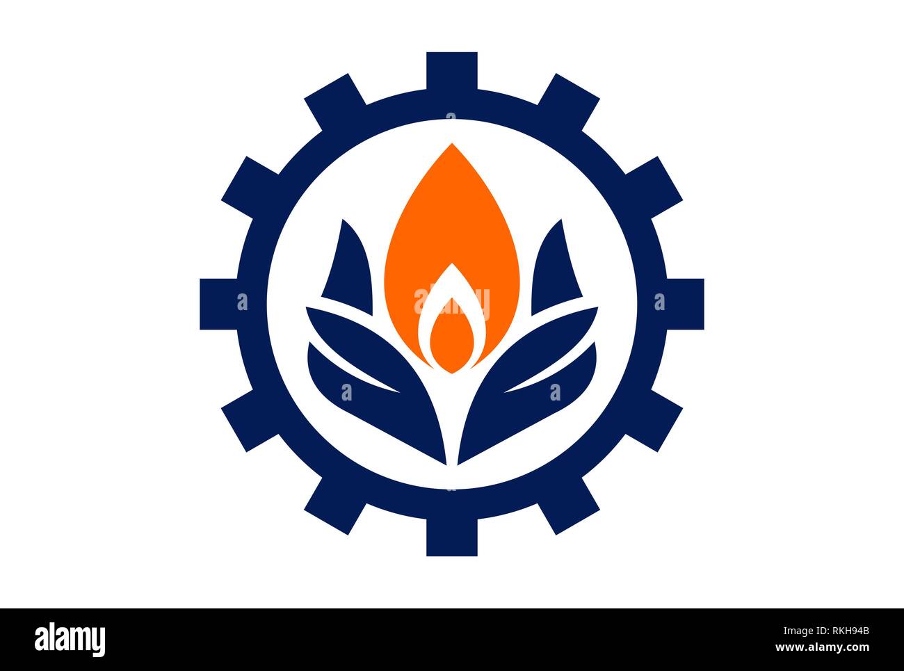 fire energy power logo concept icon vector concept flat design Stock ...