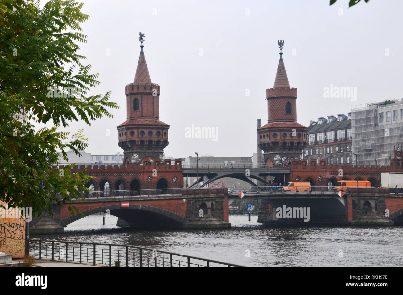 Around Berlin - Oberbaumbrucke Bridge 1894-96 Stock Photo - Alamy