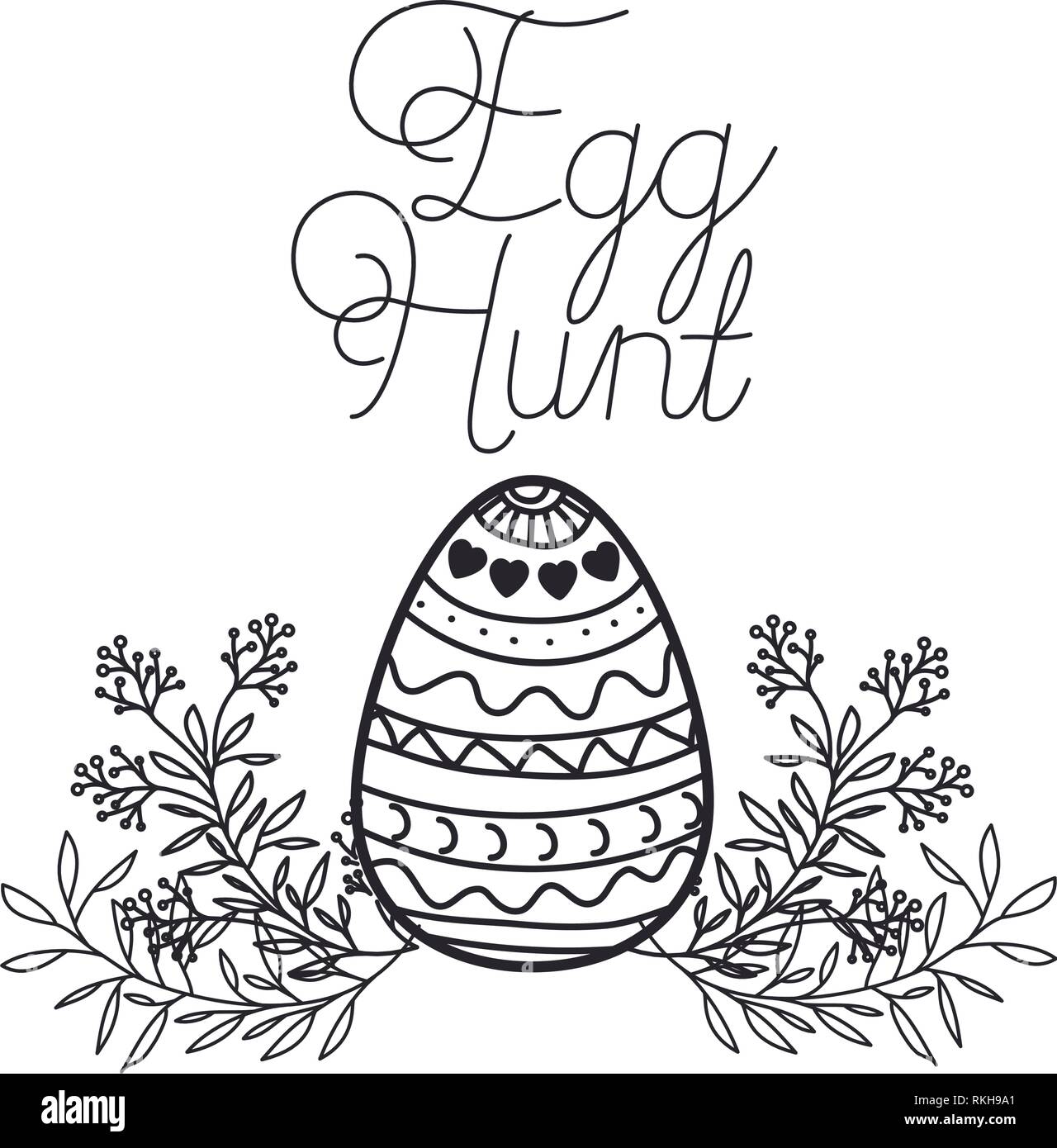 egg hunt label isolated icon Stock Vector Image & Art - Alamy