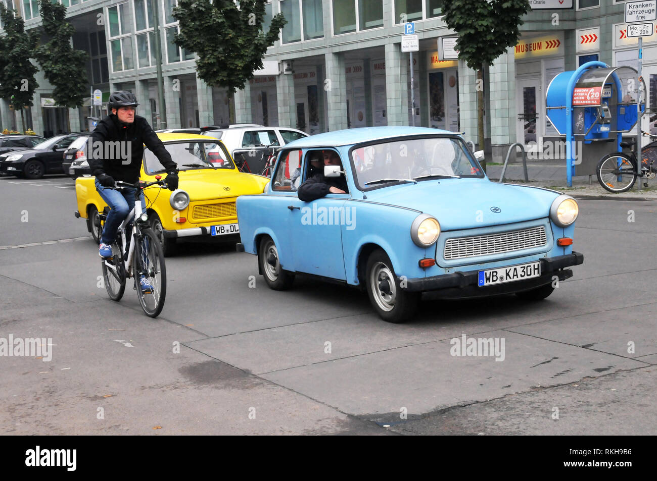 Around Berlin - East German Trabant cars on a tour of the streets of ...