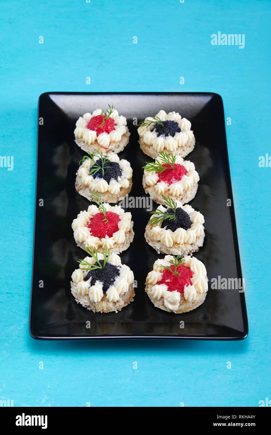 Canapes with red hi-res stock photography and images - Alamy