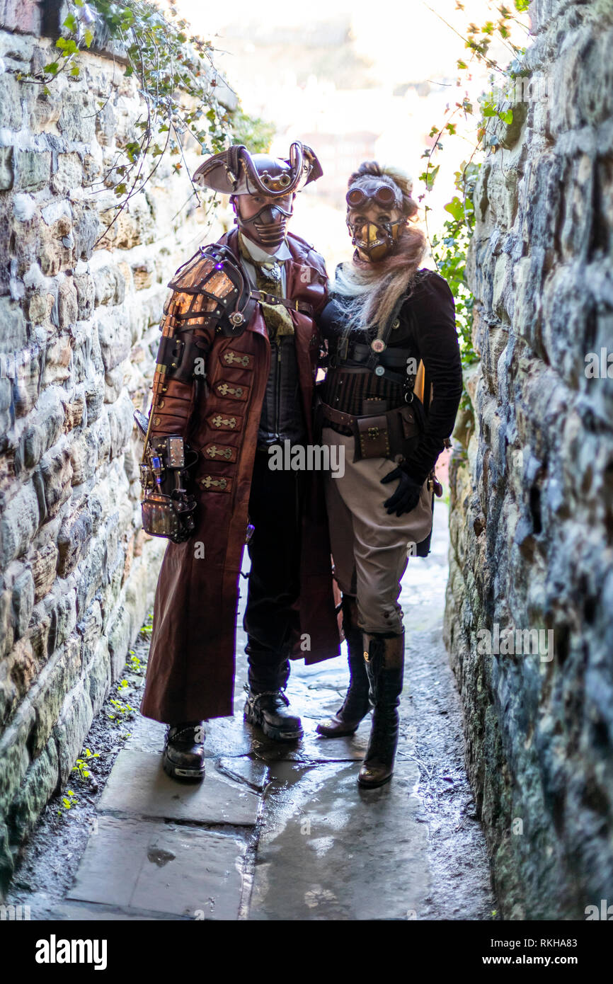 Steampunk Weekend Feb 2019: Whitby, North Yorkshire. UK Stock Photo - Alamy