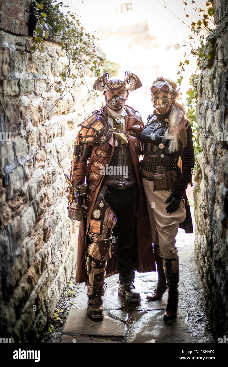 Steampunk Weekend Feb 2019: Whitby, North Yorkshire. UK Stock Photo - Alamy