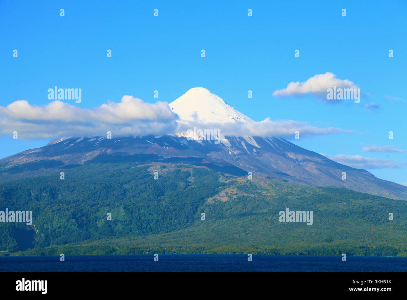 Chile, Lake District, Lake Llanquihue, Osorno Volcano Stock Photo - Alamy