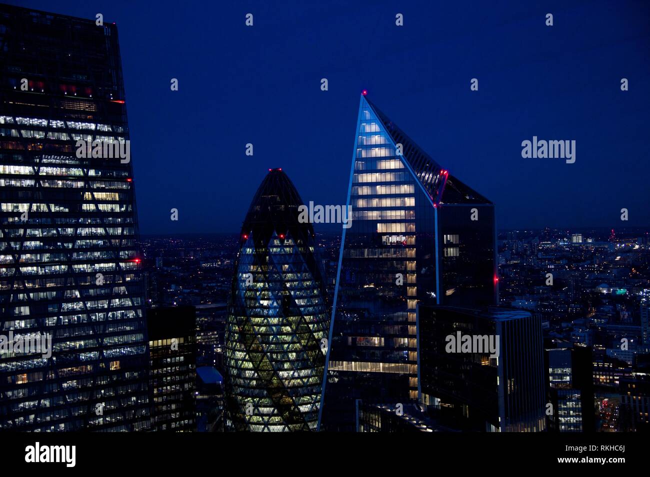 London landscape locations at night Stock Photo - Alamy