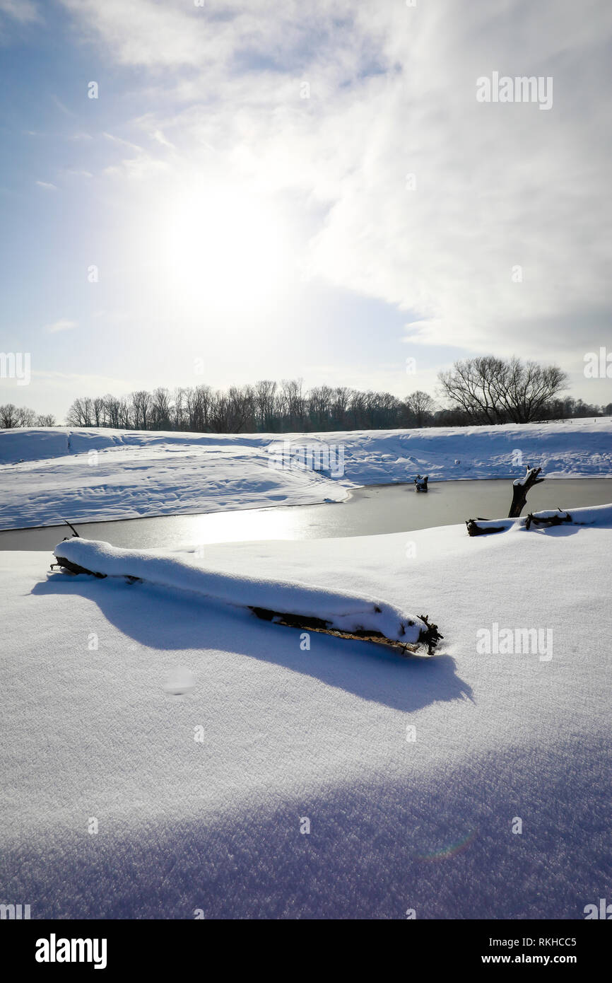 Datteln, Ruhr area, North Rhine-Westphalia, Germany - Sunny winter ...