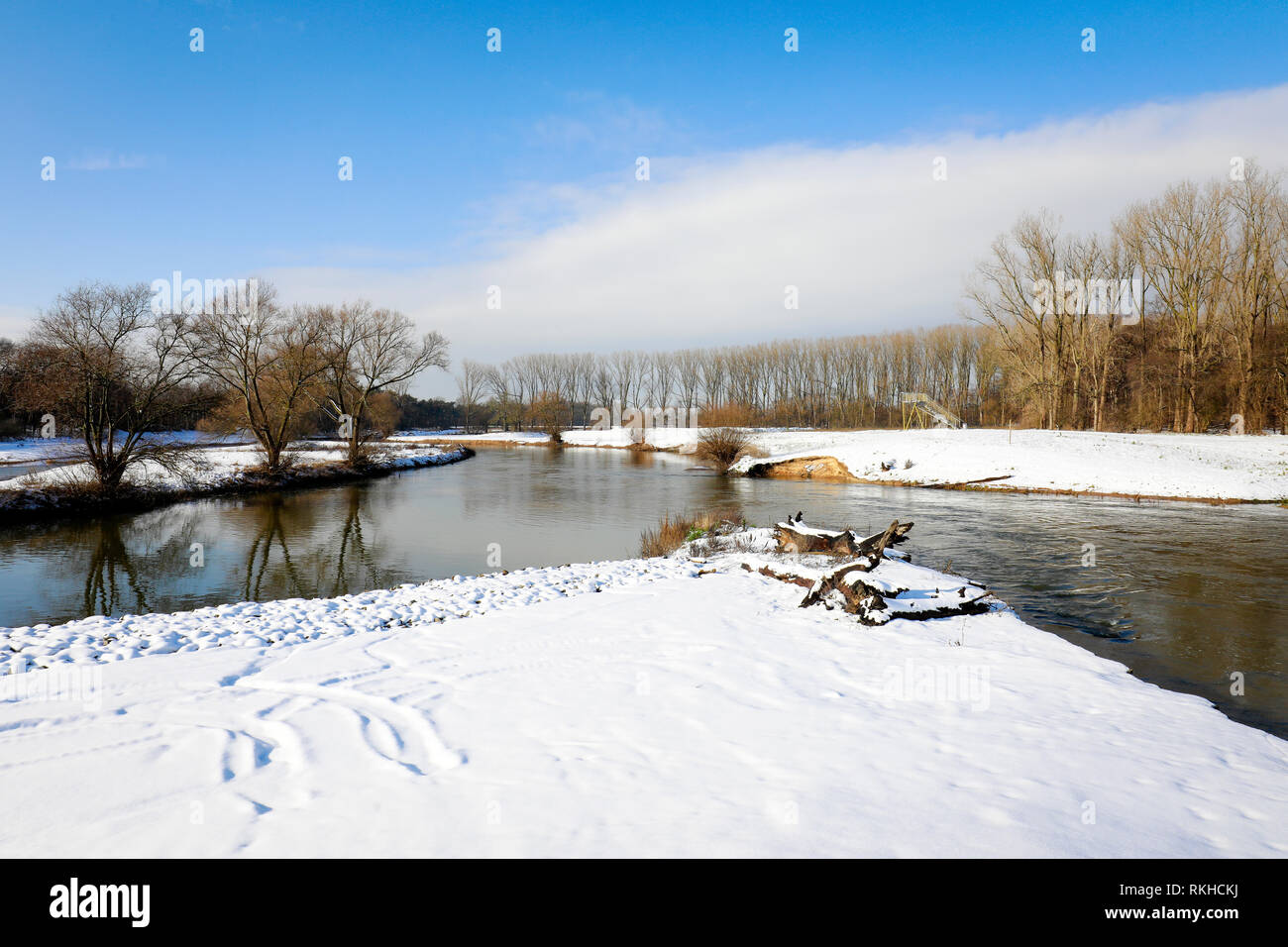 Datteln, Ruhrgebiet, Nordrhein-Westfalen, Germany - Sunny winter ...