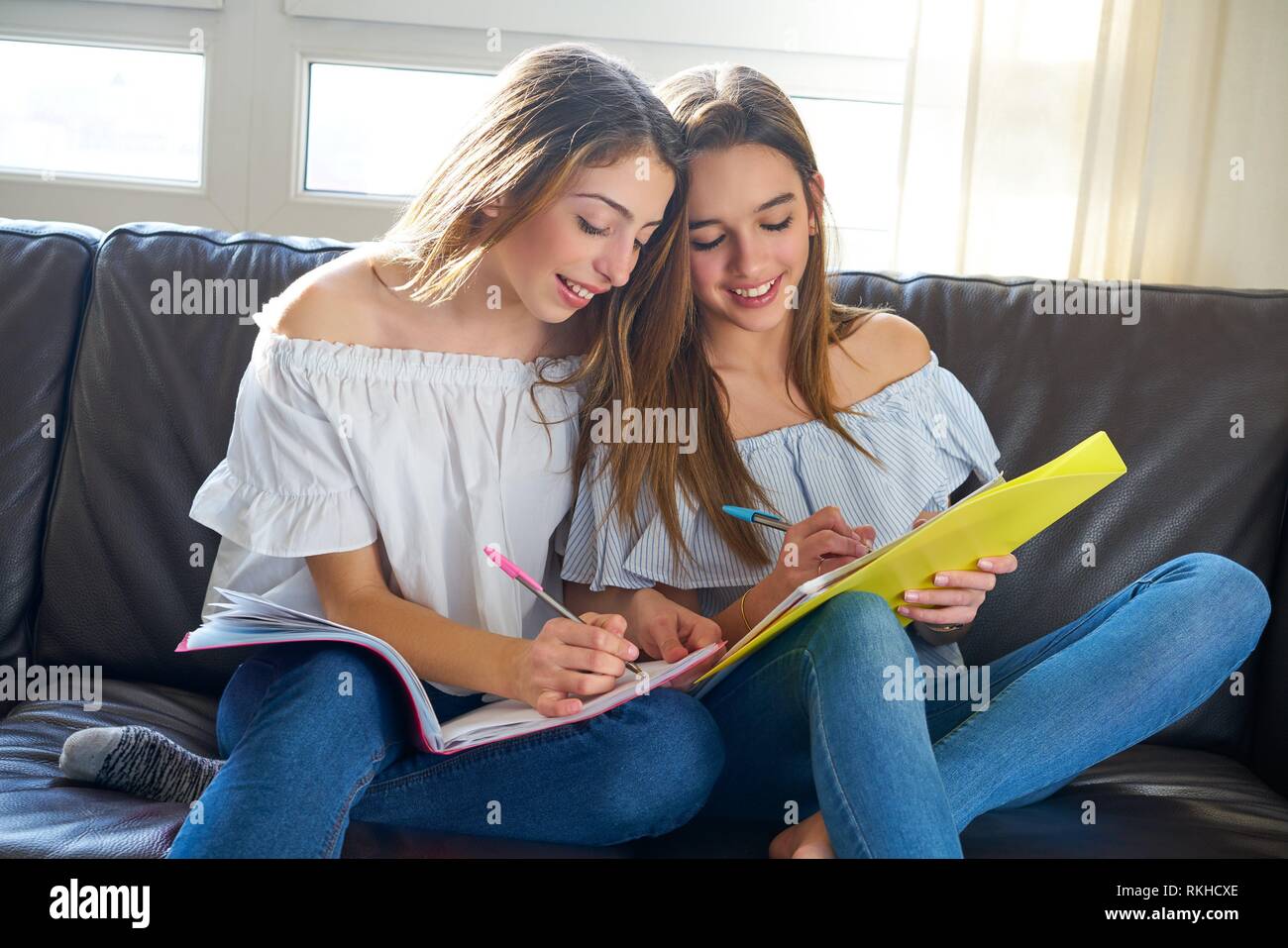 Friend study homework not adult hi-res stock photography and images - Alamy