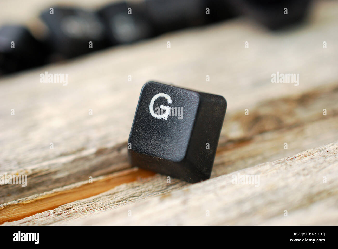 letter g computer keyboard buttons on old wood background,image Stock ...