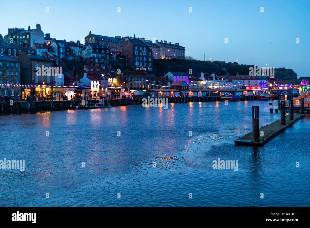 Whitby harbour and fishing port, Whitby, North Yorkshire. UK Stock ...