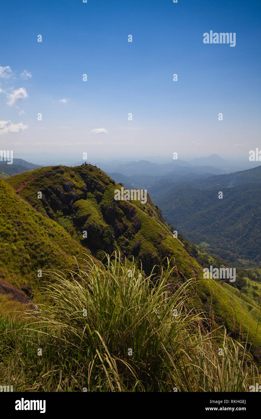 View from Little Adam's Peak, Sri Lanka. Mini Adams Peak is the closest ...