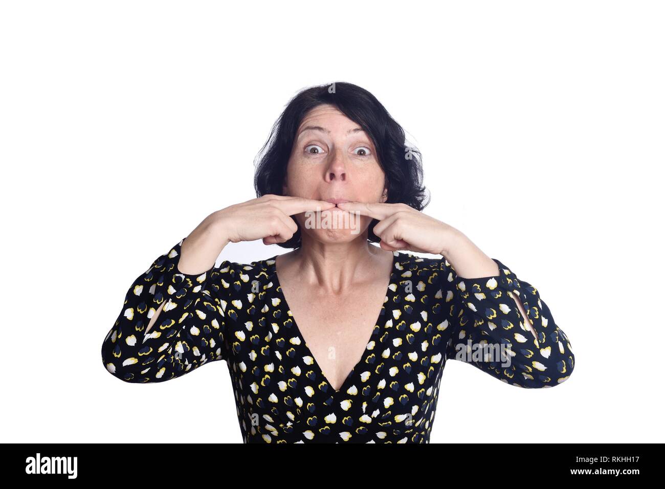 Young woman whistling portrait hi-res stock photography and images - Alamy