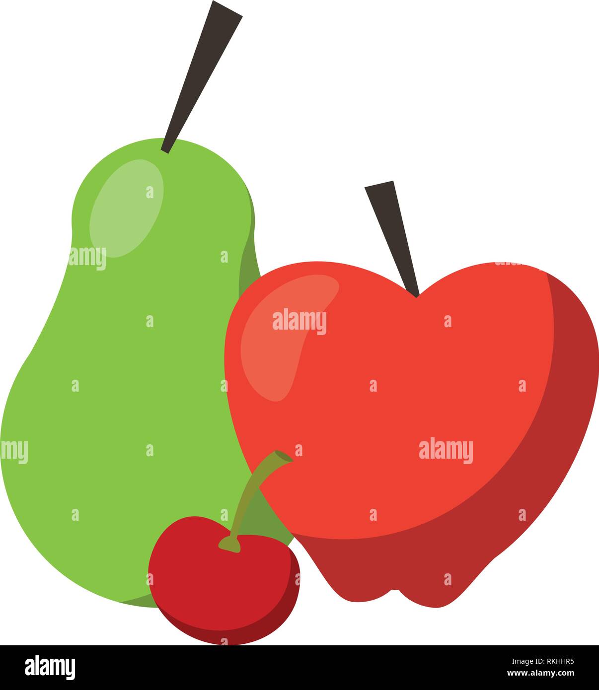 fresh fruits cartoon Stock Vector Image & Art - Alamy