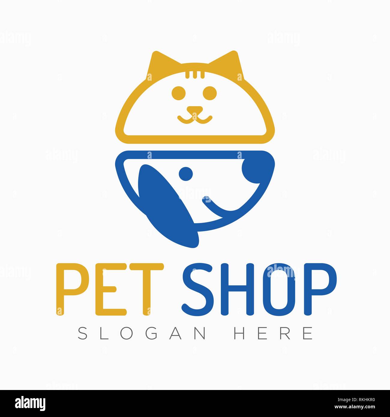 Vector logo design template for pet shops, veterinary clinics and ...