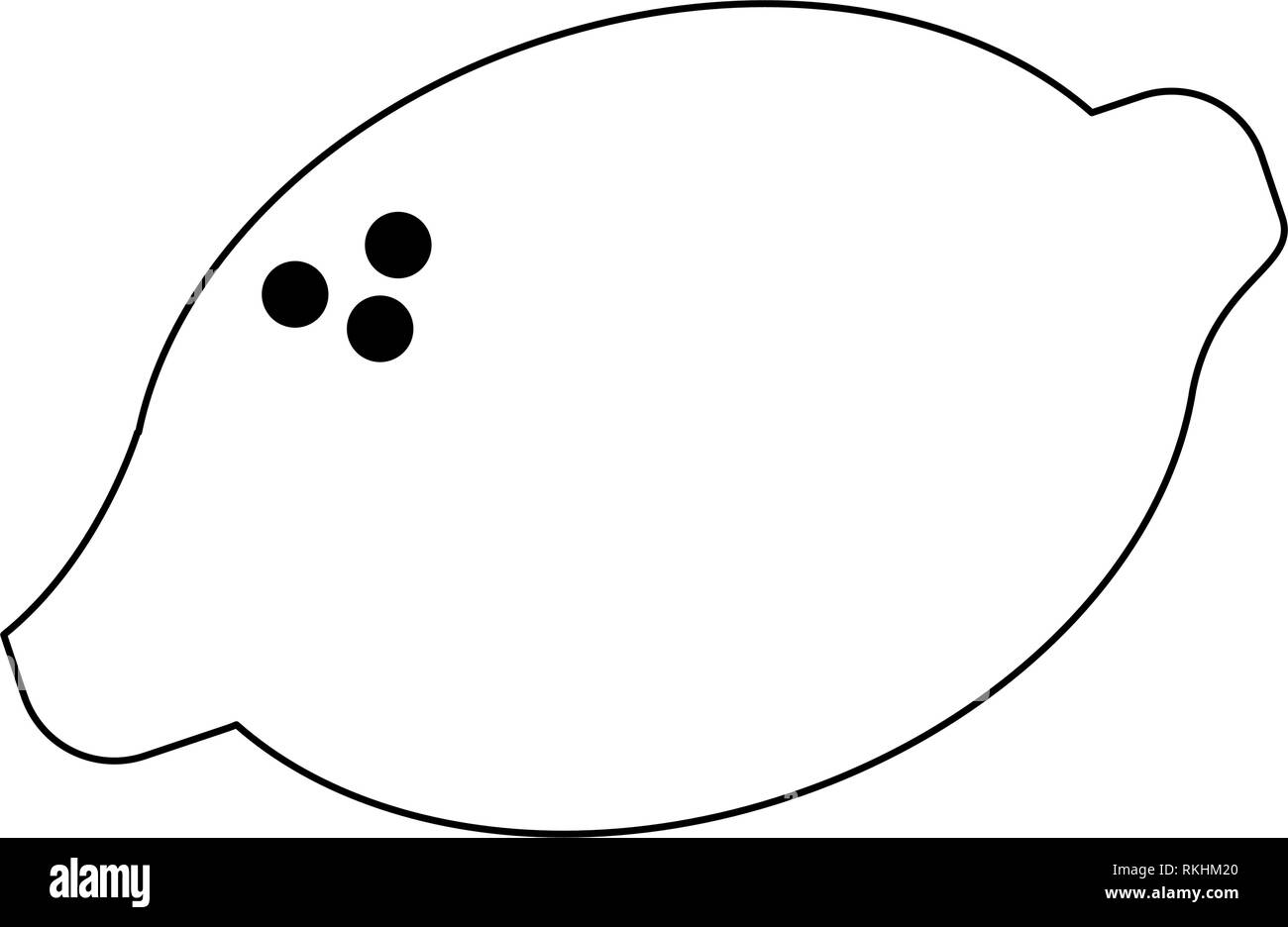 lemon fresh fruit cartoon black and white Stock Vector Image & Art - Alamy