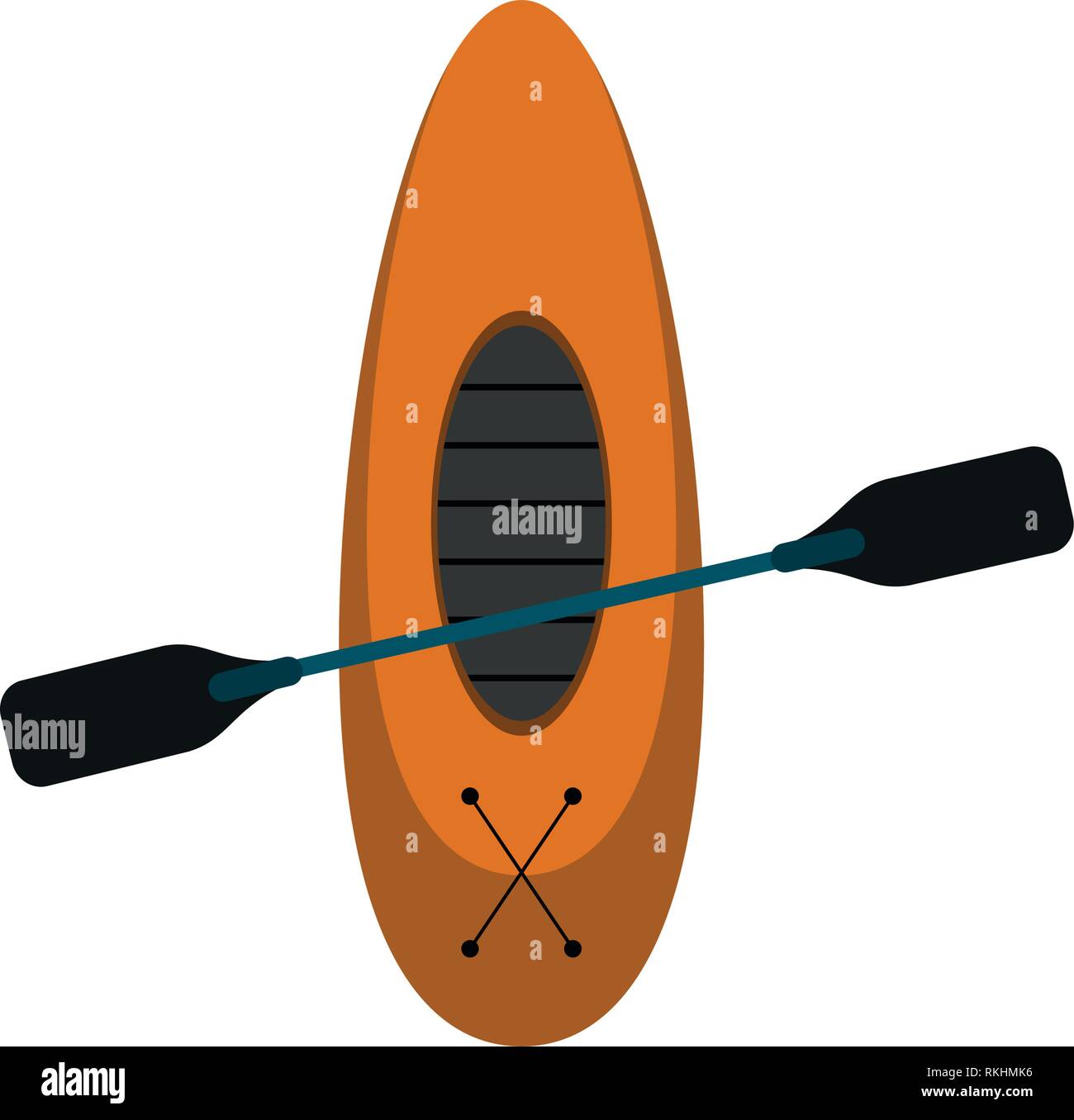 Boat with oars cartoon topview Stock Vector Image & Art - Alamy